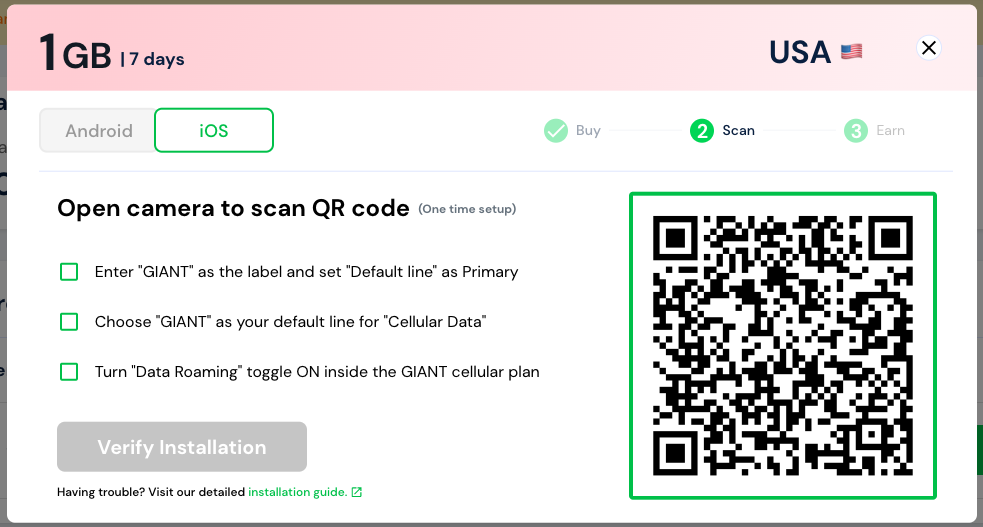 eSIM installation guide for Android devices – GIANT Protocol